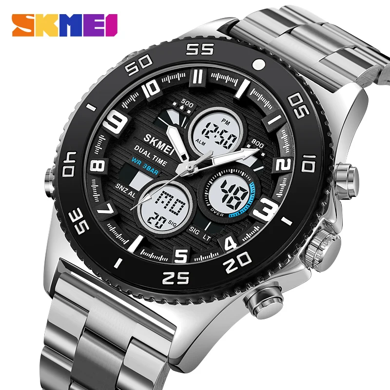 SKMEI-Casual-Stainless-Steel-Men-s-Watches-Fashion-Sport-Digital-Watch ...
