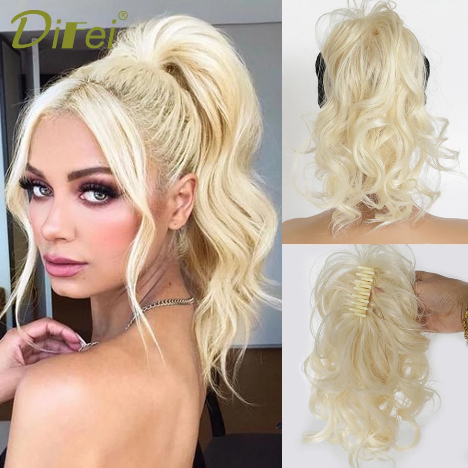 Synthetic-Claw-Clip-Fluffy-Curly-Ponytail-Hair-Extensions-Fake-Hair ...