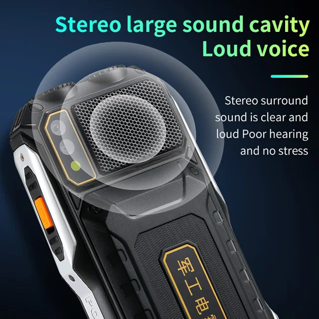 Original GSM 2G Rugged Phone Big Battery Dual Flashlight 2.4inch HD ...