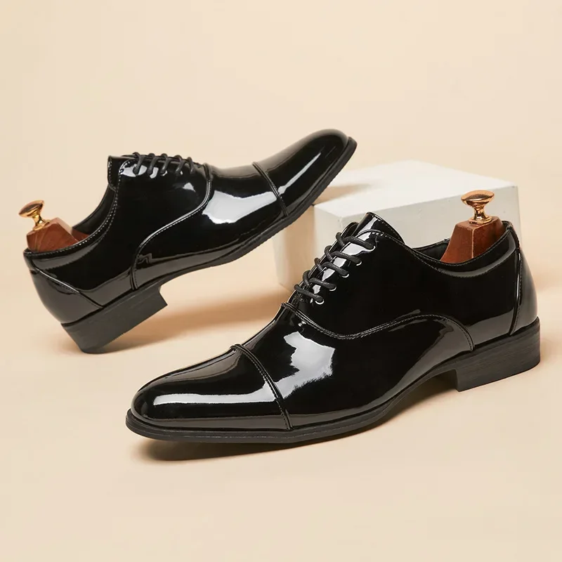 Classic-Patent-Leather-Shoes-Men-Glossy-Leather-Shoe-Man-Formal ...