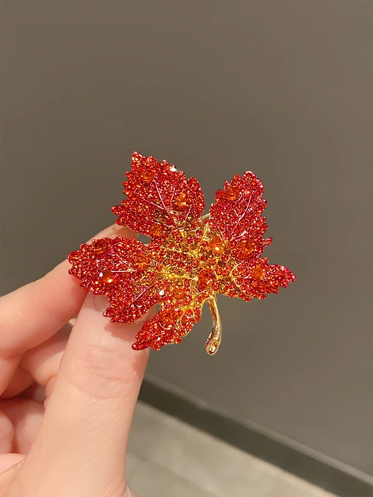 Elegant-Crystal-Maple-Leaf-Brooches-Luxurious-Temperament-For-Women ...