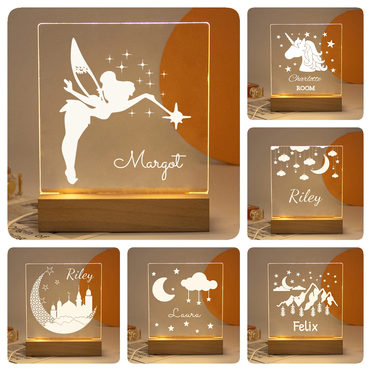 Drop-Shipping-Personalized-Nightlight-USB-LED-Customized-Name-3D-Lamp ...