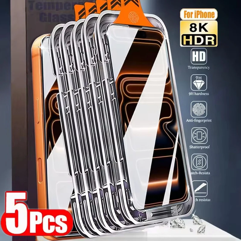 5Pcs Oleophobic Coating Dust Free Easy Installation Screen Protector ...