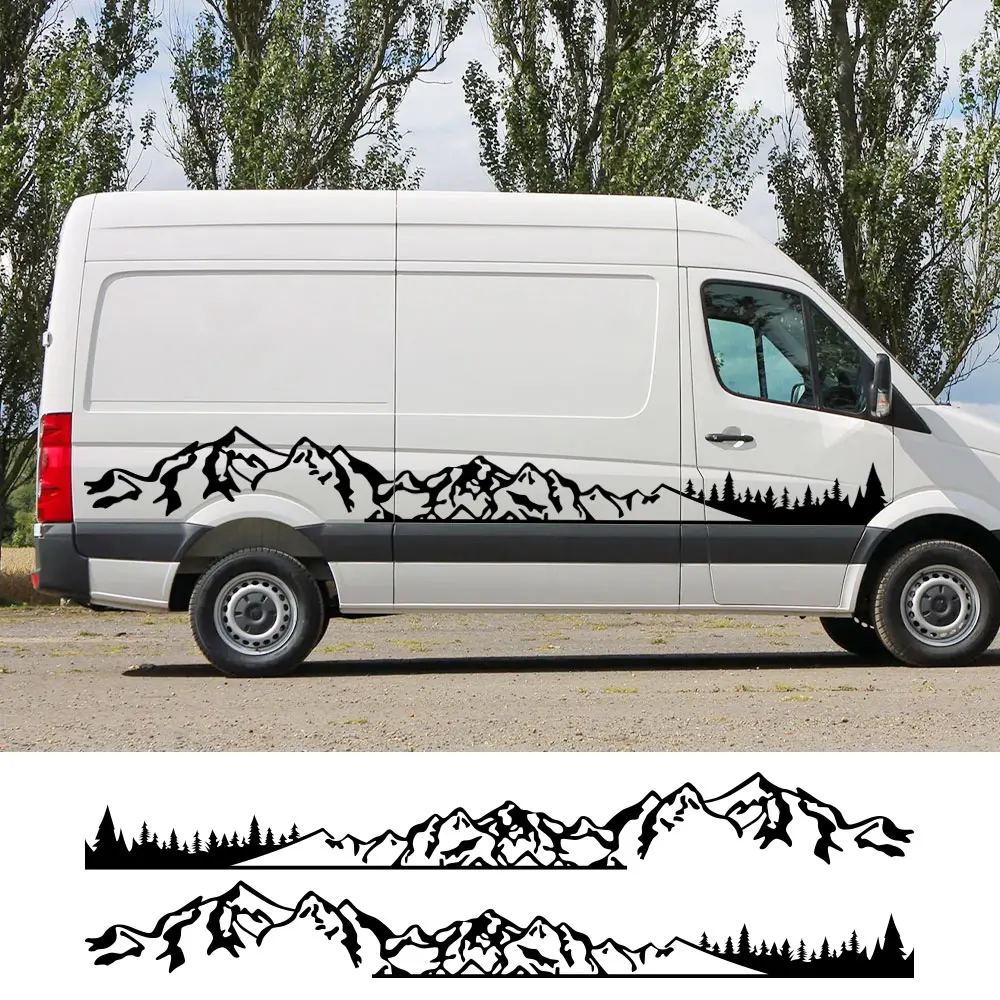 2Pcs-Lot-Car-Stickers-Motorhome-Camper-Van-DIY-Stripes-Mountain ...