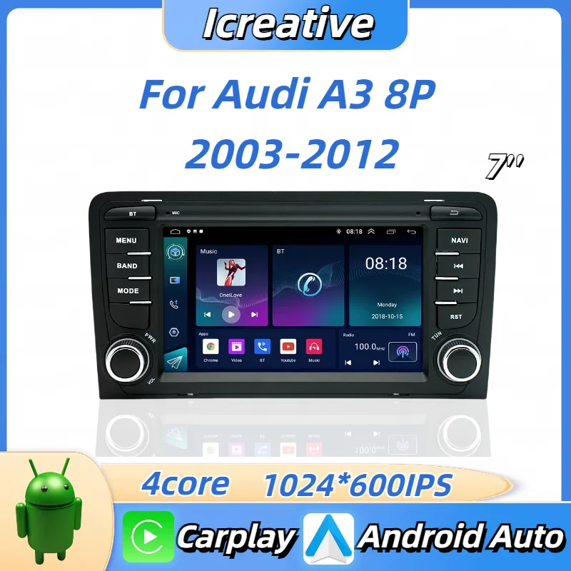 Car-Radio-Android-for-Audi-A3-8P-2003-2012-Carplay-Multimedia-Vedio ...
