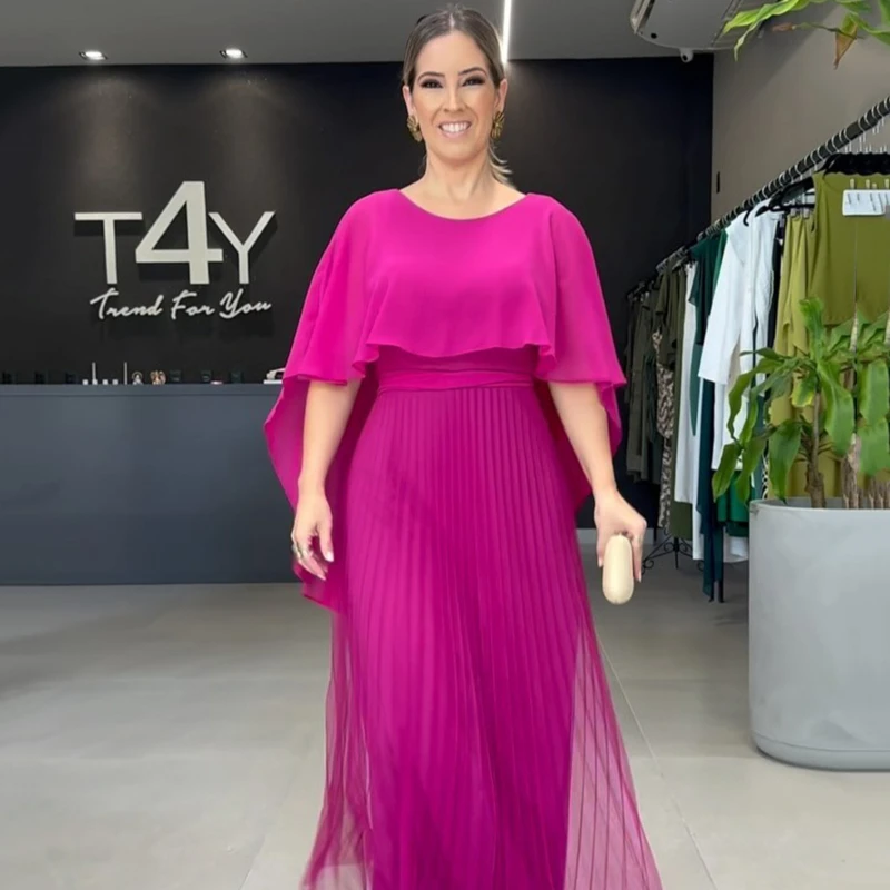 Women Solid Dress Gown A Line Long Dresses Slim Fit Shawl Spliced ...