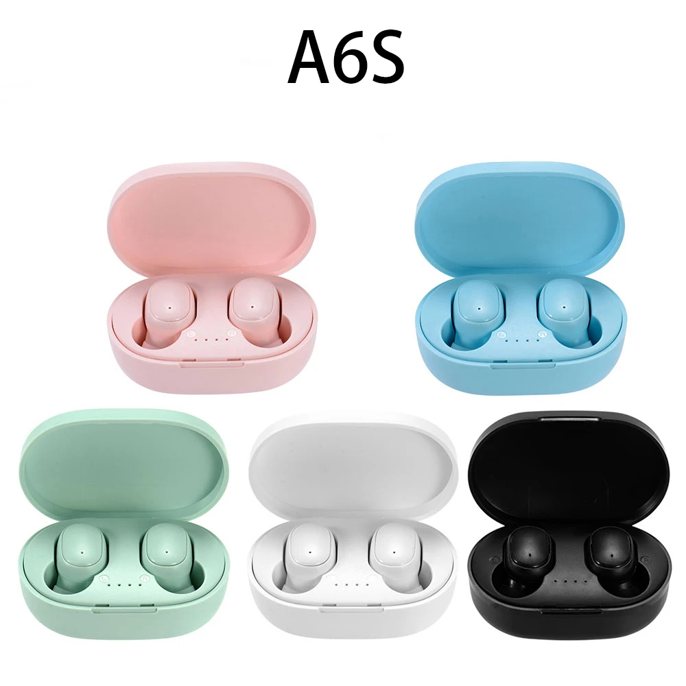 Auriculares inalámbricos A6S TWS Plus, cascos deportivos con Bluetooth 5,0, 9D estéreo de graves ...