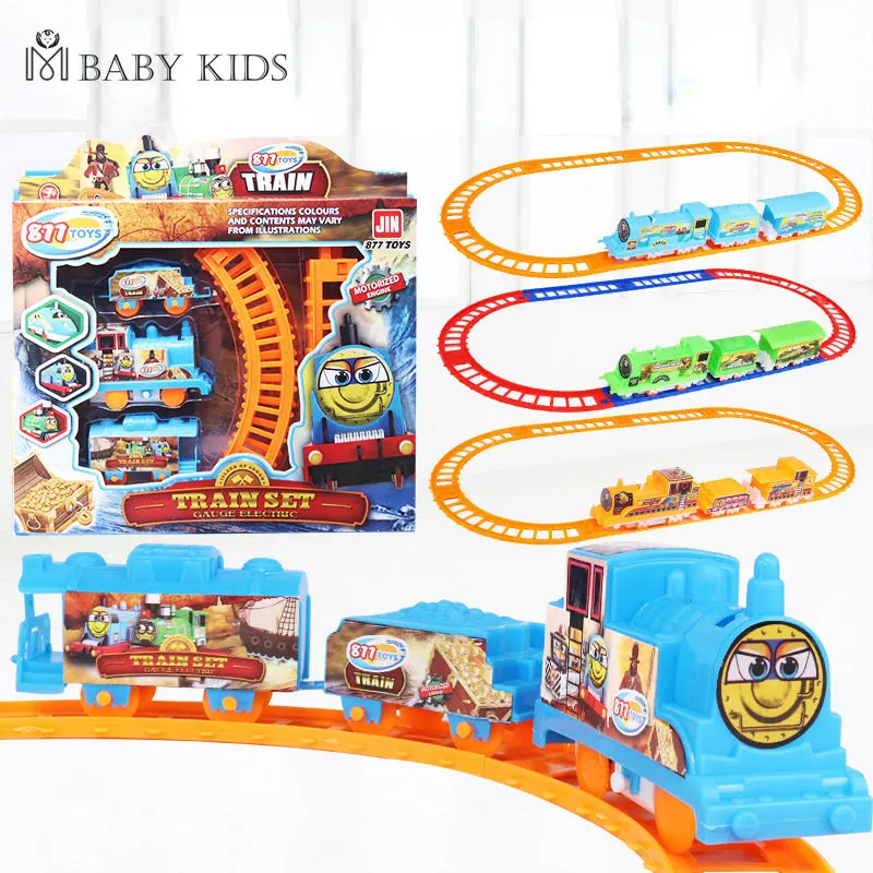 Kids-DIY-Electric-Train-Set-Cartoon-Variety-Puzzle-Assembled-Rail-Car ...