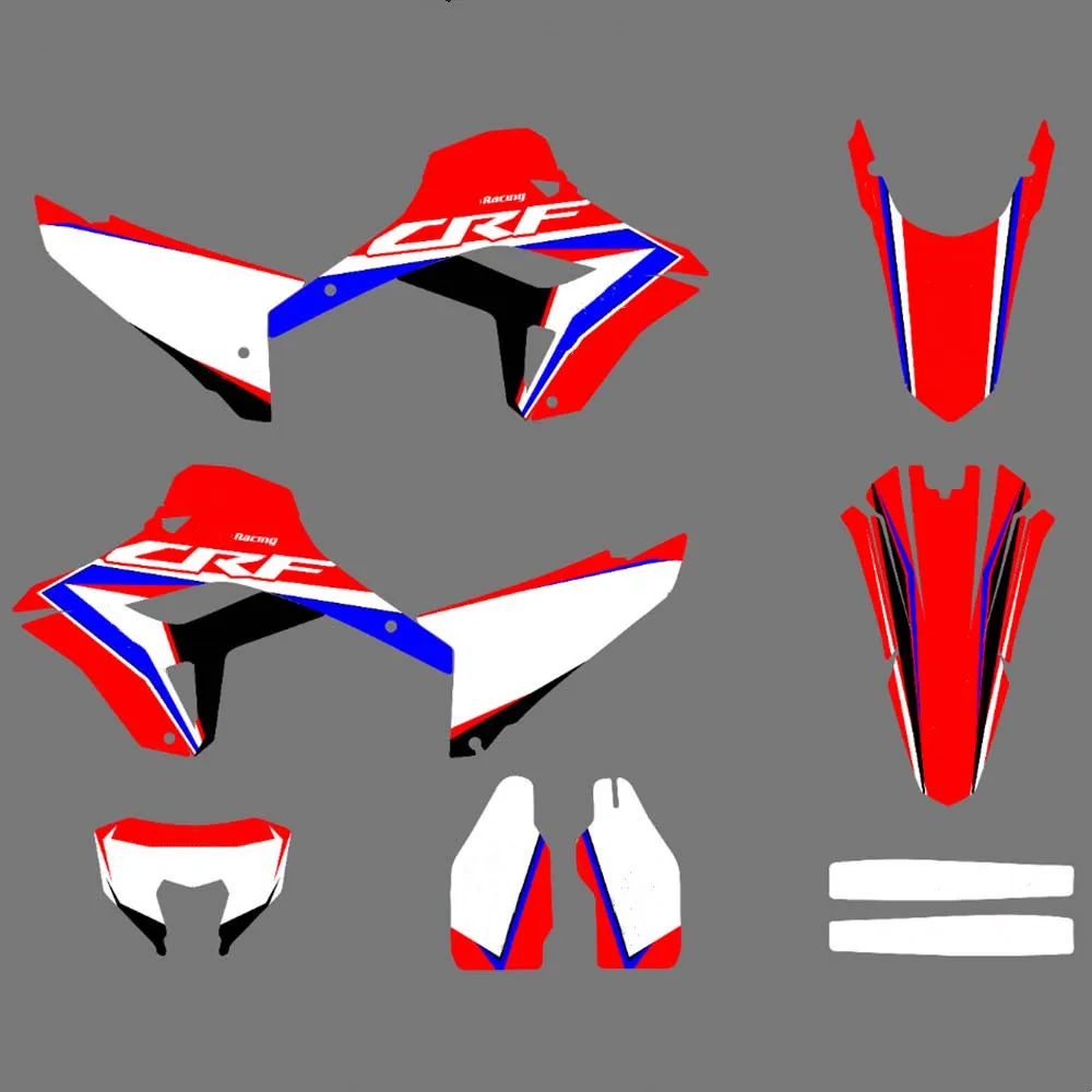 Custom number name Motorcycle CRF 300L Fairing Sticker graphics ...