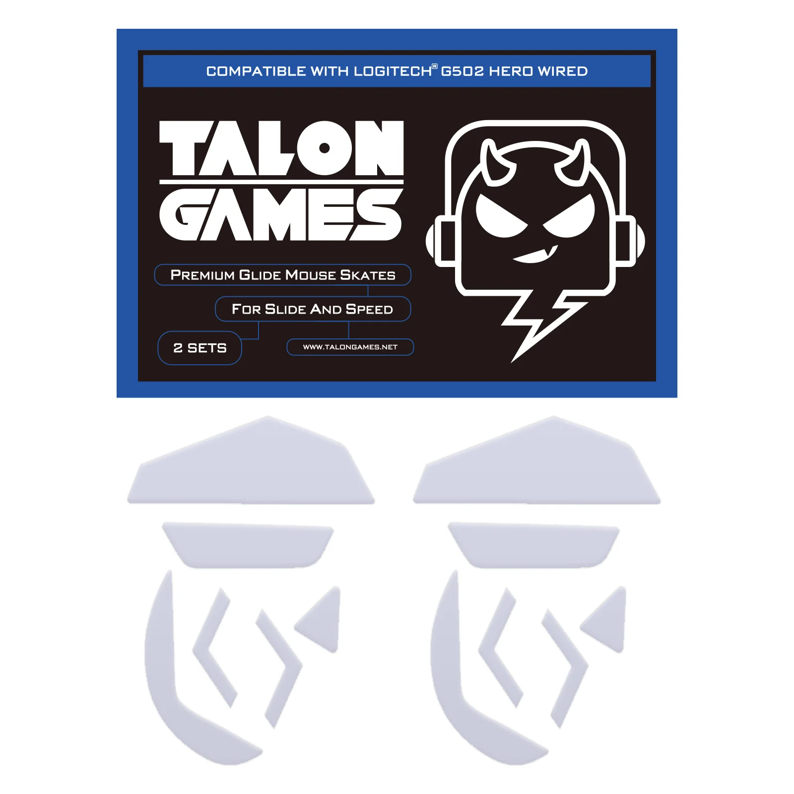 2 Sets TALONGAMES Custom Curved Edge Mouse Skates Mouse Feet for ...