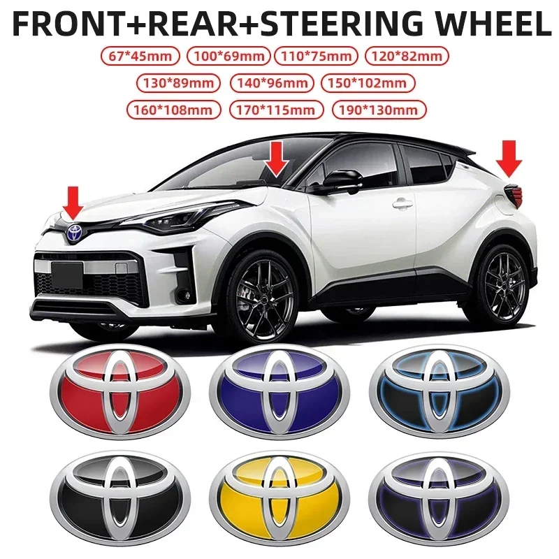Car-Front-Grille-Emblem-Rear-Trunk-Badge-Cover-logo-for-toyota-RAV4 ...