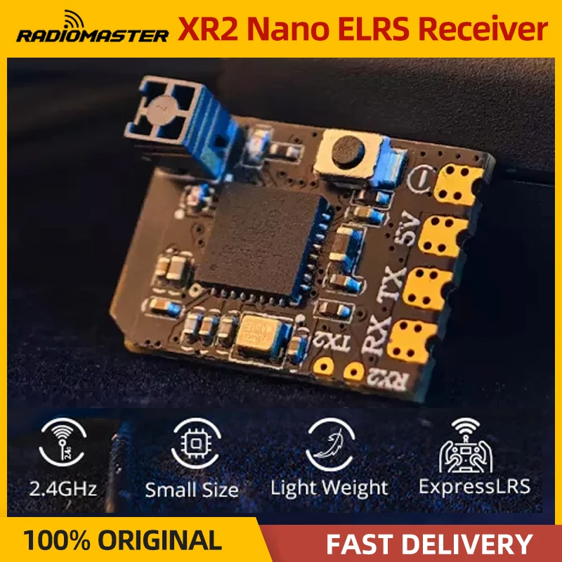 1/2PCS Radiomaster XR2 Nano ELRS Receiver 2.4GHz Tower Antenna LR1121 ...