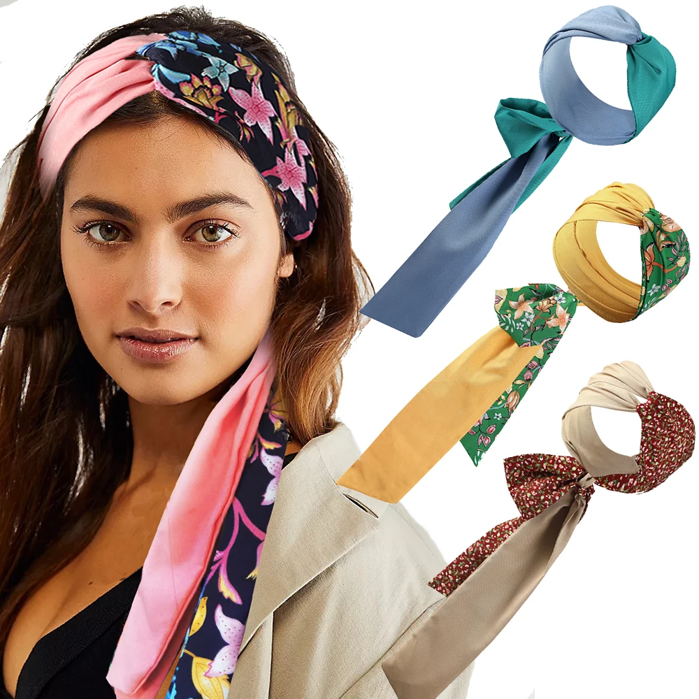 Long-Design-Turban-Hair-Scarf-Bandana-Hair-Bands-For-Women-Printing ...