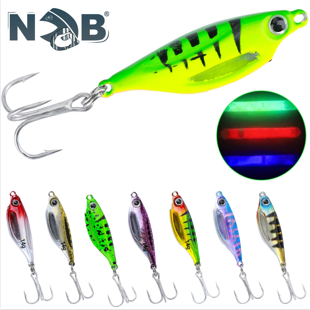 NGB 1pcs Jig Hard Lure 4g-20g 3D Eye Ice Fishing Lure Luminous Hard ...