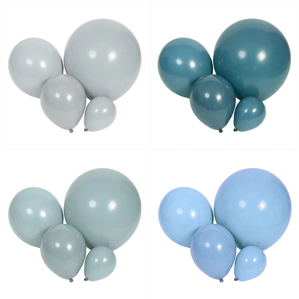 Globos-Retro-de-color-azul-polvoriento-para-cumplea-os-boda-fiesta ...