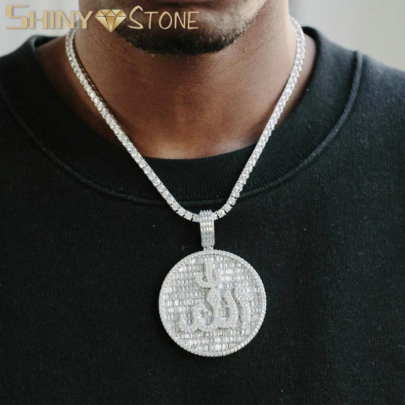 New-Hip-Hop-Rectangle-CZ-Muslims-Allah-Necklace-Silver-Color-Iced-Out ...