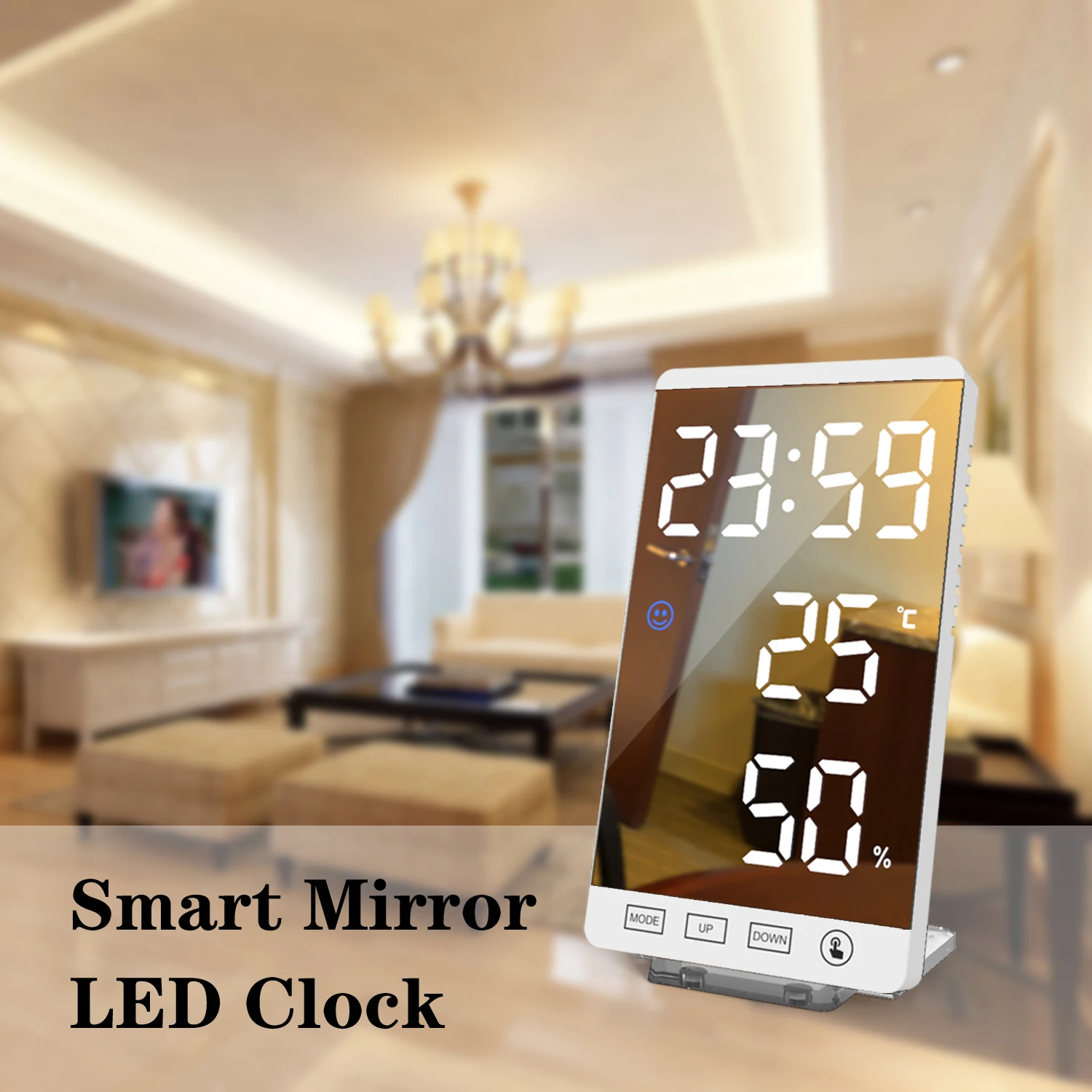 Projection Clock Digital Clock 6 LED Ceiling Clock Desk Bedroom Clock ...
