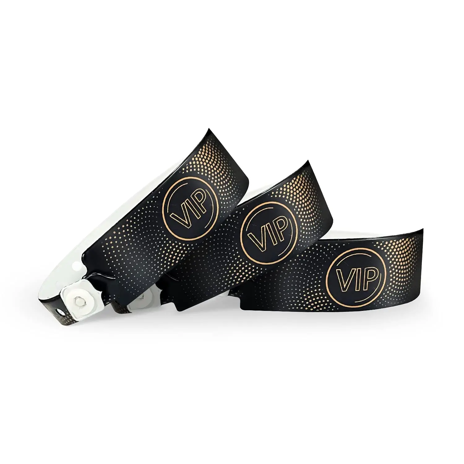 500pcs Plastic Party VIP Wristbands Black Vinyl Wristbands for Events ...