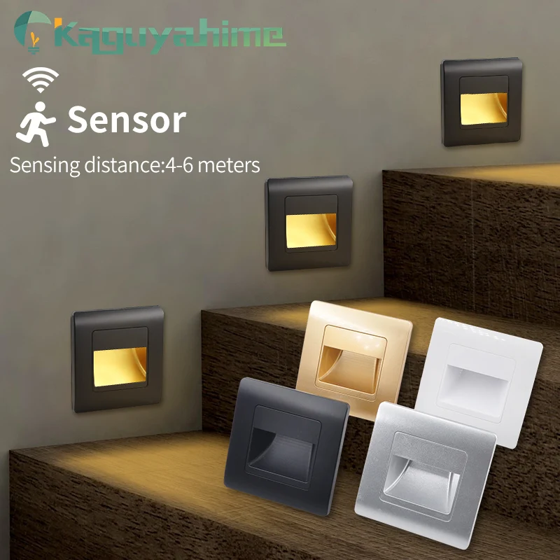 PIR-Sensor-Led-Stair-Light-AC85-265V-Wall-Light-4-Colors-220V-Recessed ...