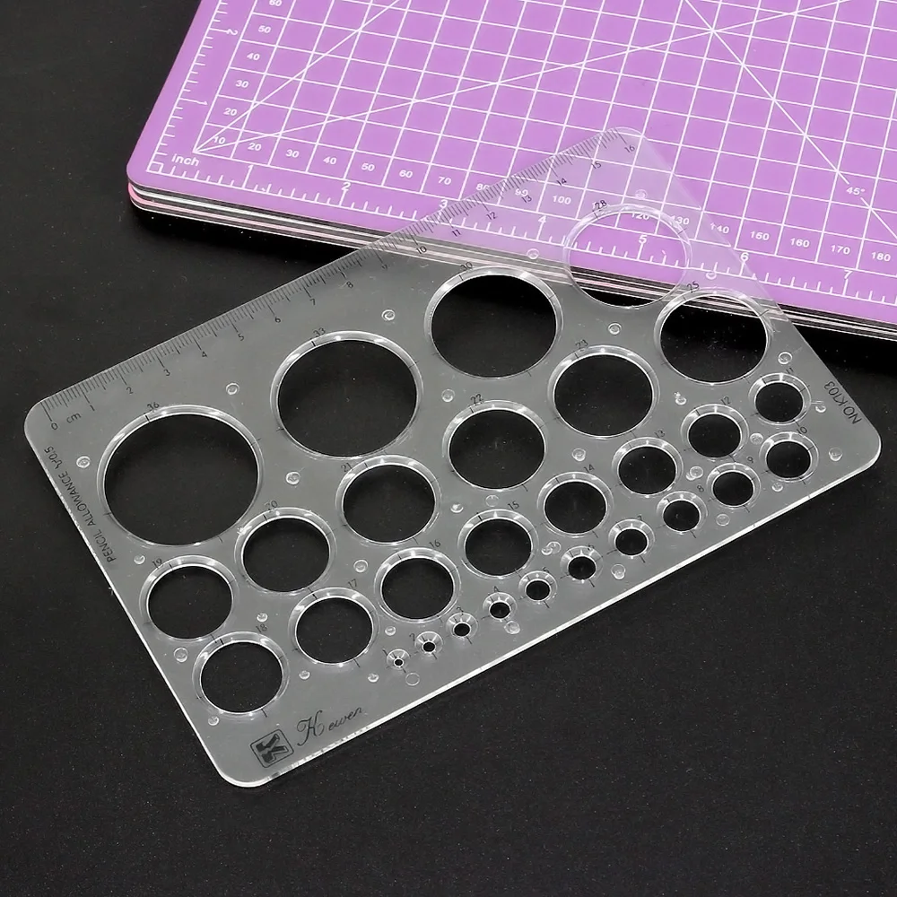 Rectangular-Shape-round-hole-ruler-template-ruler-Iength-17-2-cm-Wide ...