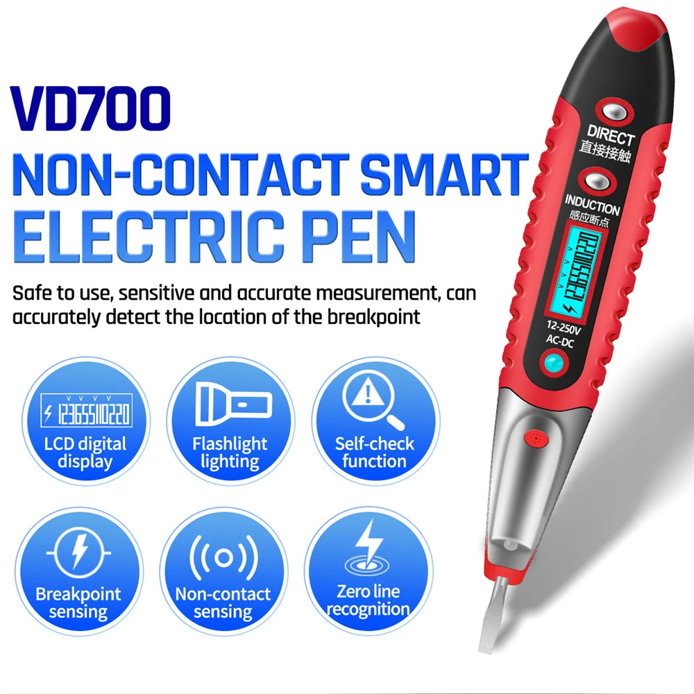 Voltage-Tester-Pen-Induction-Test-Pencil-Voltmeter-Power-Detector ...
