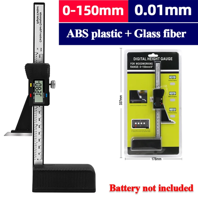 Digital Height Gauge 0-150mm 0.01mm Electronic Digital Height Vernier Caliper Ruler Wood Table ...