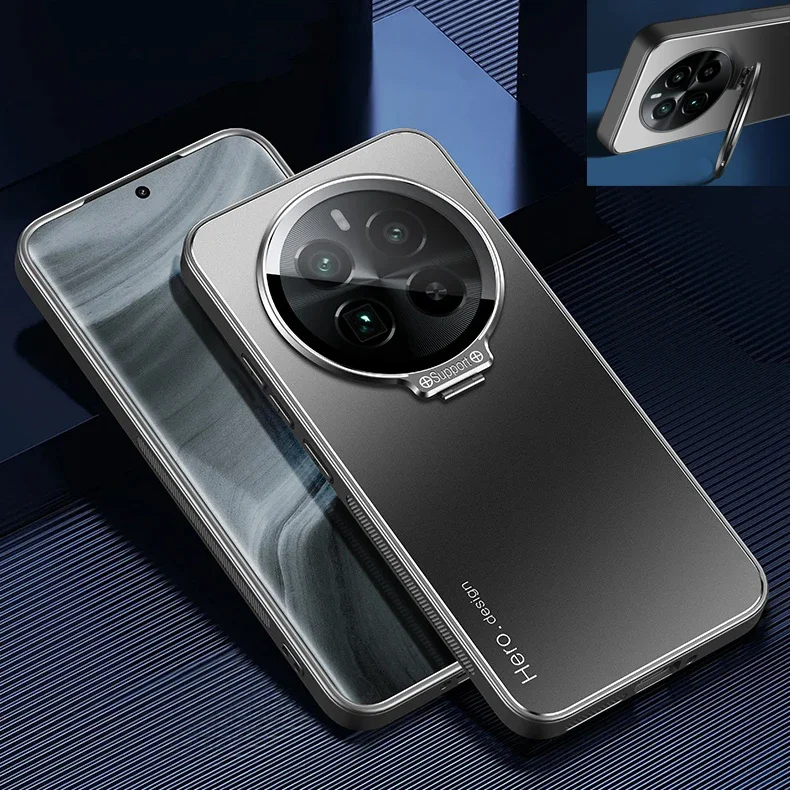 For OPPO Realme GT 5 Pro Case Hard Matte With Stand Magnetic Lens ...