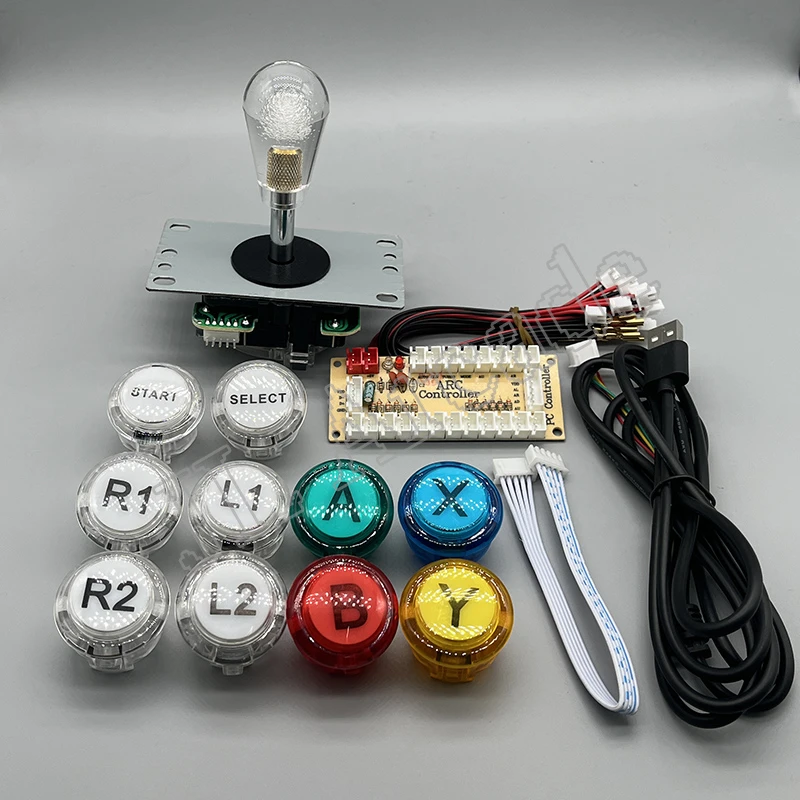 Arcade DIY Kit Zero Delay USB Board SANWA transparent Joystick Encoder To PC Raspberry Pi Stick ...