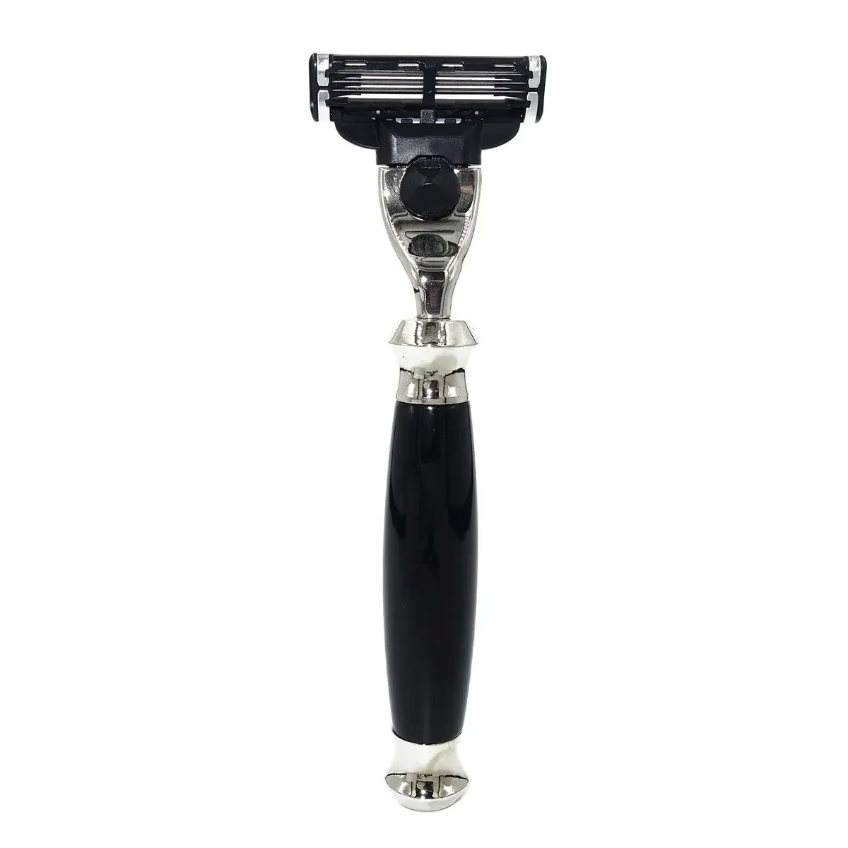 Premium-Black-Resin-Acrylic-Handle-Beard-Shaving-Razor-with-Blade-for ...