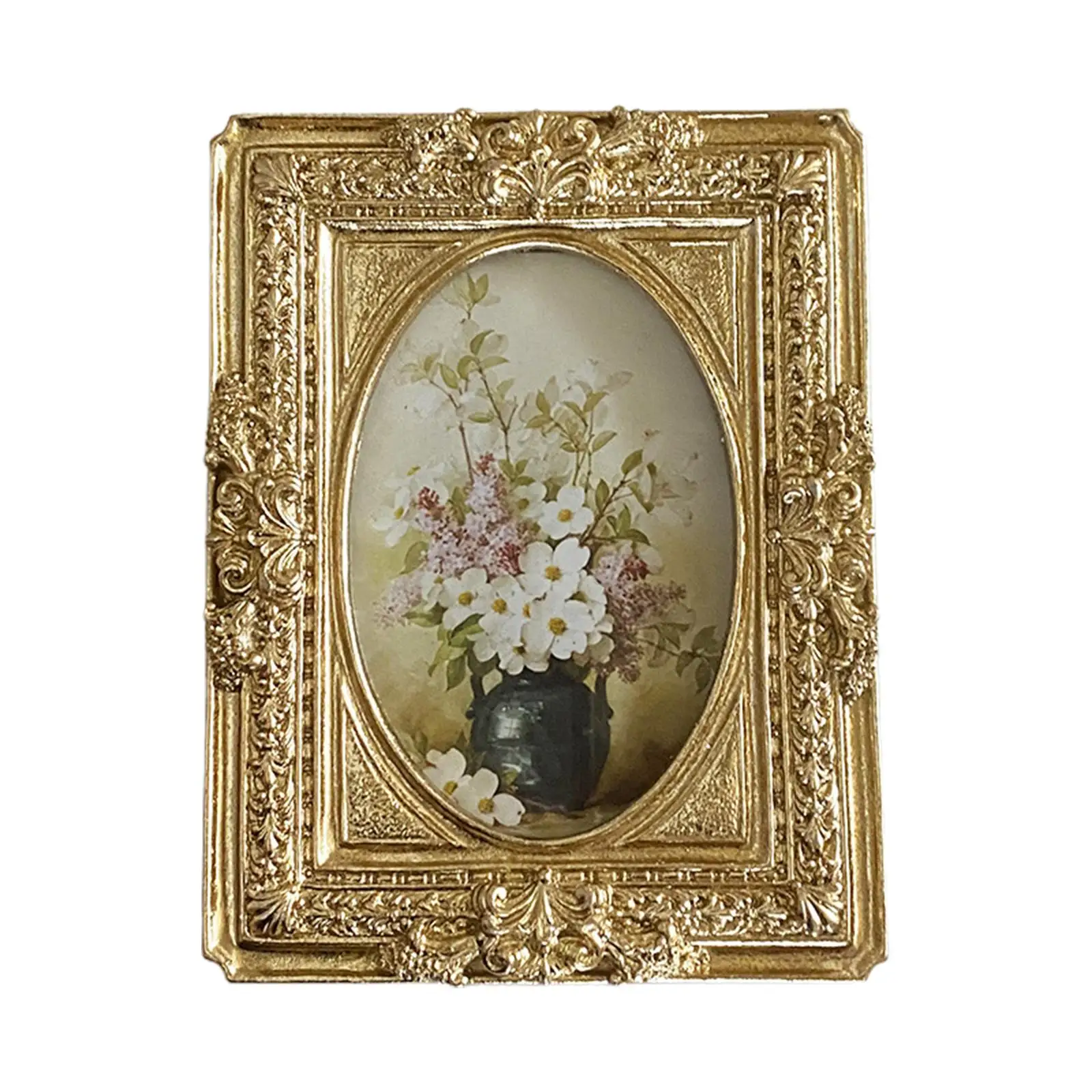 Vintage Style Photo Frame Display Holder Stand Embossed Frame Resin ...