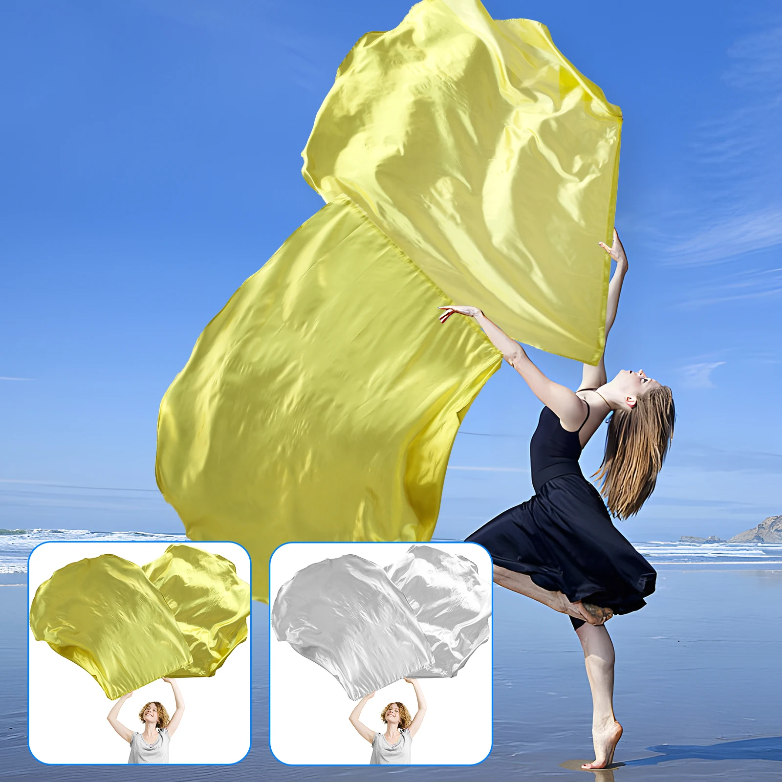 Praise Flags For Church PTMTFYL 2-Piece Worship Dance Flags With ...