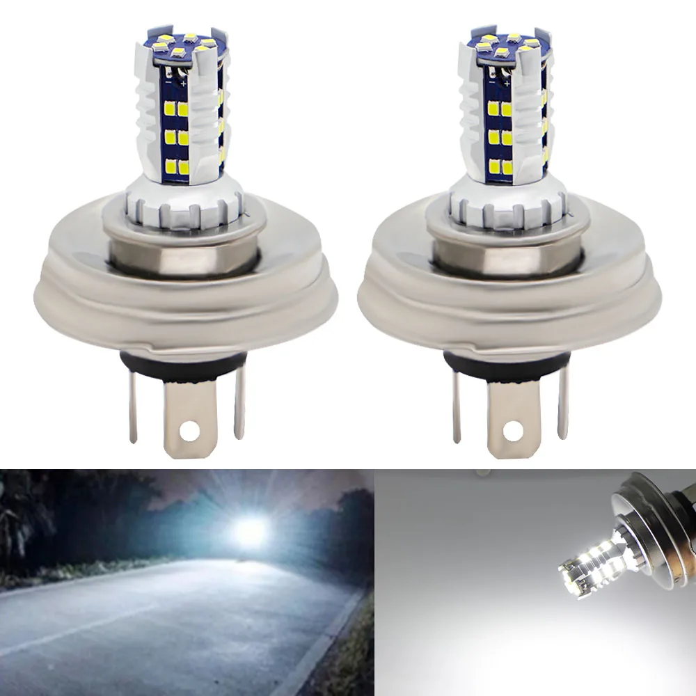 1pcs Motorcycle P45T R2 30SMD LED Headlight Lamp High/Low Beam for ...