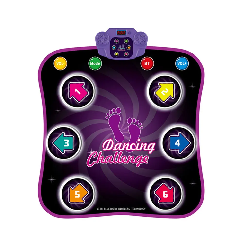 Black-Performance-Dance-Mat-Gift-For-Kids-Dance-Game-Nights-Electronic ...