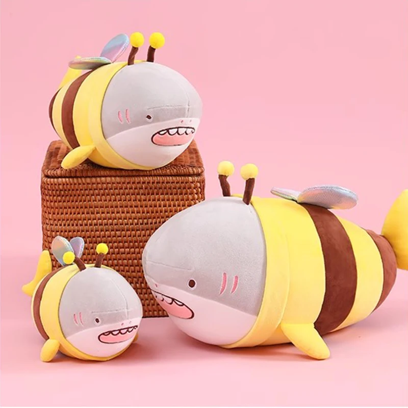 Shark-Bee-Doll-Strange-Sand-Sculpture-Stuffed-Toy-Super-Soft-Elastic ...