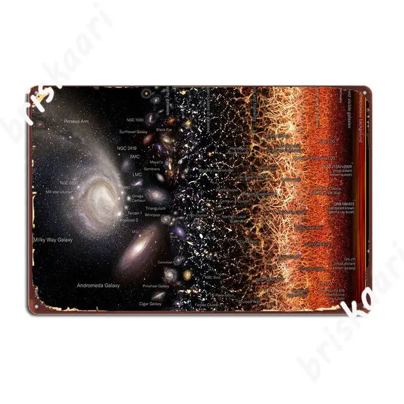 Universum-Karte-3-Galaxien-Poster-Metall-Plaque-Club-Retro-K-che ...
