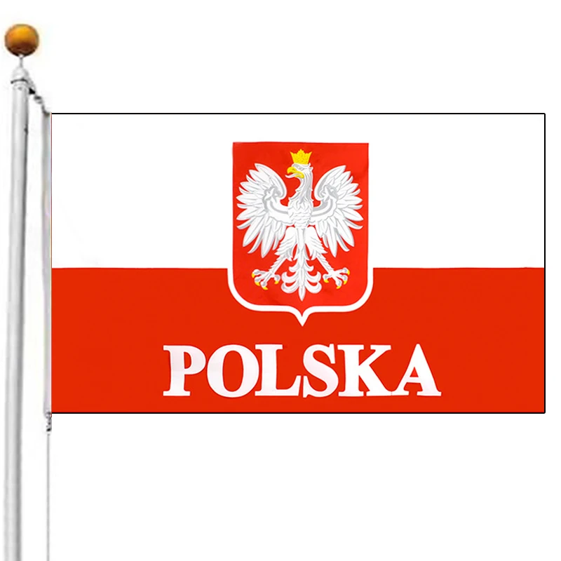 90*150cm The Republic Of Poland Eagle flag polish flags Indoor Outdoor ...