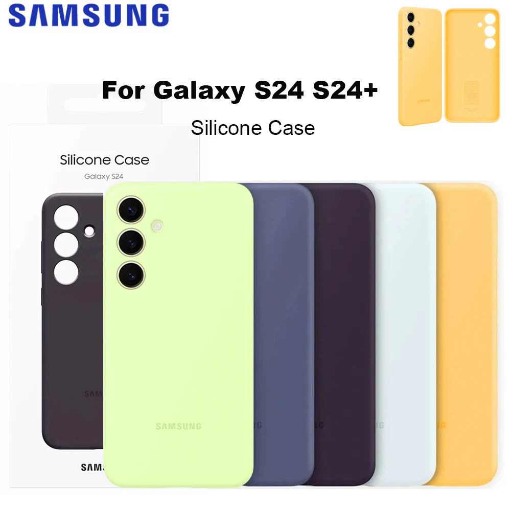 Original-New-Silicone-Case-For-Samsung-Galaxy-S24-S24-S24-Plus-Silicone ...