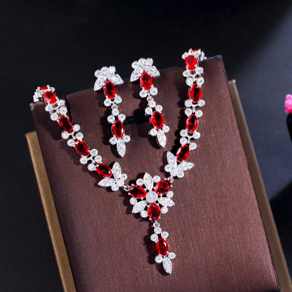 Pera-Elegant-Red-CZ-Stone-Long-Butterfly-Charm-Pendant-Clavicle ...