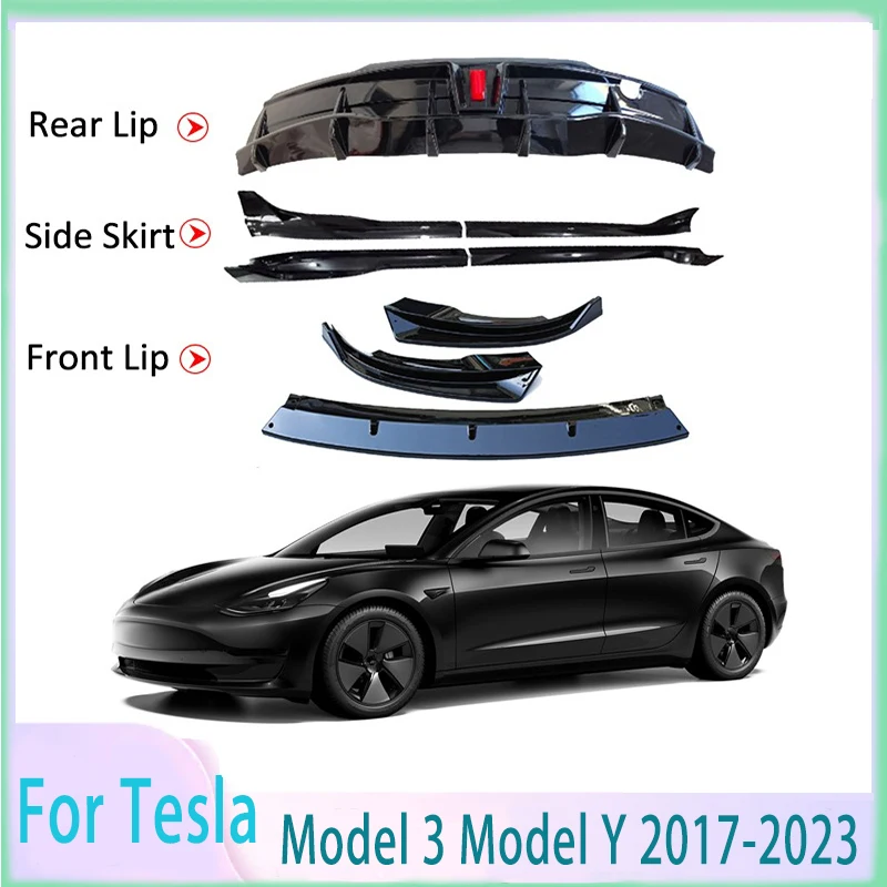 Queixo-labial-dianteiro-para-Tesla-modelo-3-modelo-Y-2017-2023-kit-de ...