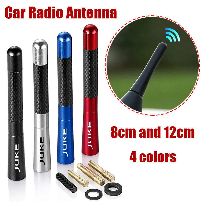 8CM-12CM-Carbon-Fiber-Car-Roof-Radio-Antenna-for-Nissan-JUKE-Logo ...