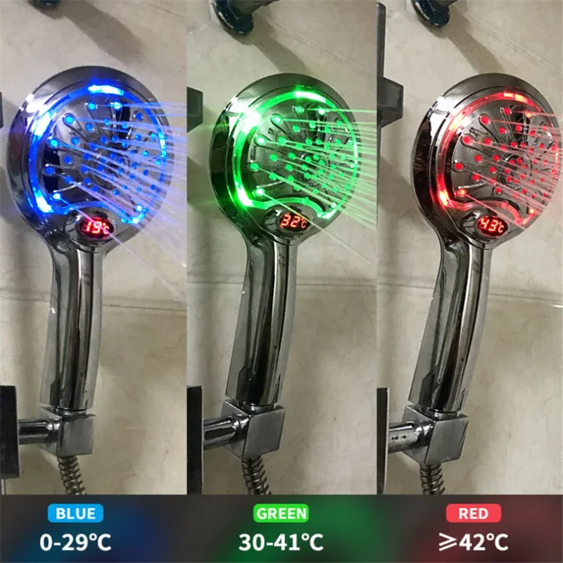 Adjustable-3-Mode-3-Color-Digital-LCD-Display-LED-Plating-Shower-Head ...