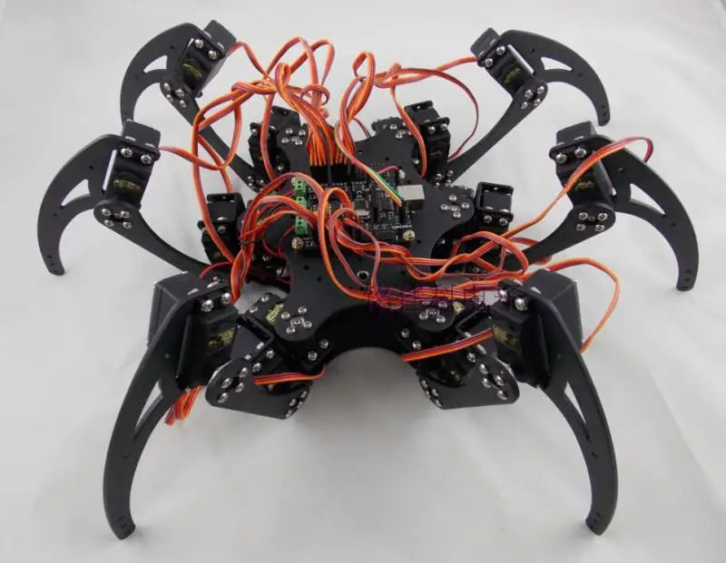 Six legged 6 legged Spider Six legged Robot Full Set of Servo Mounts Crawling Robot Spider ...
