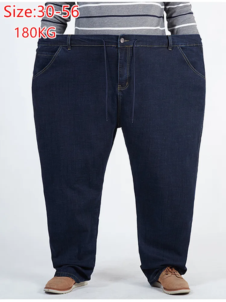 180Kg-Plus-Size-Jeans-Mannen-Grote-56-54-52-Herfst-Dikke-Rechte-Hoge ...