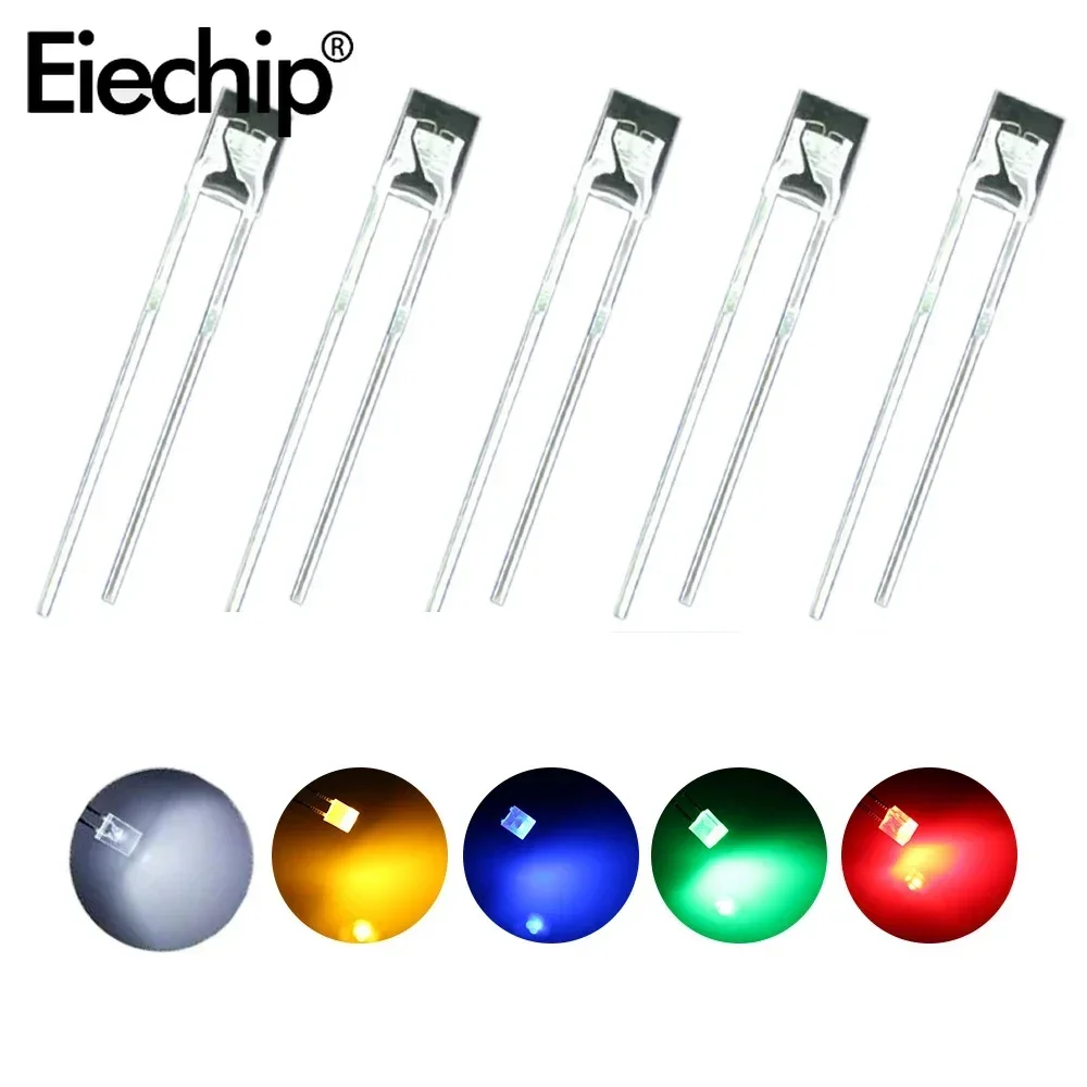 100PCS-2x3x4mm-Transparent-LED-Diode-Kit-Super-Bright-Lights-2-3-4 ...