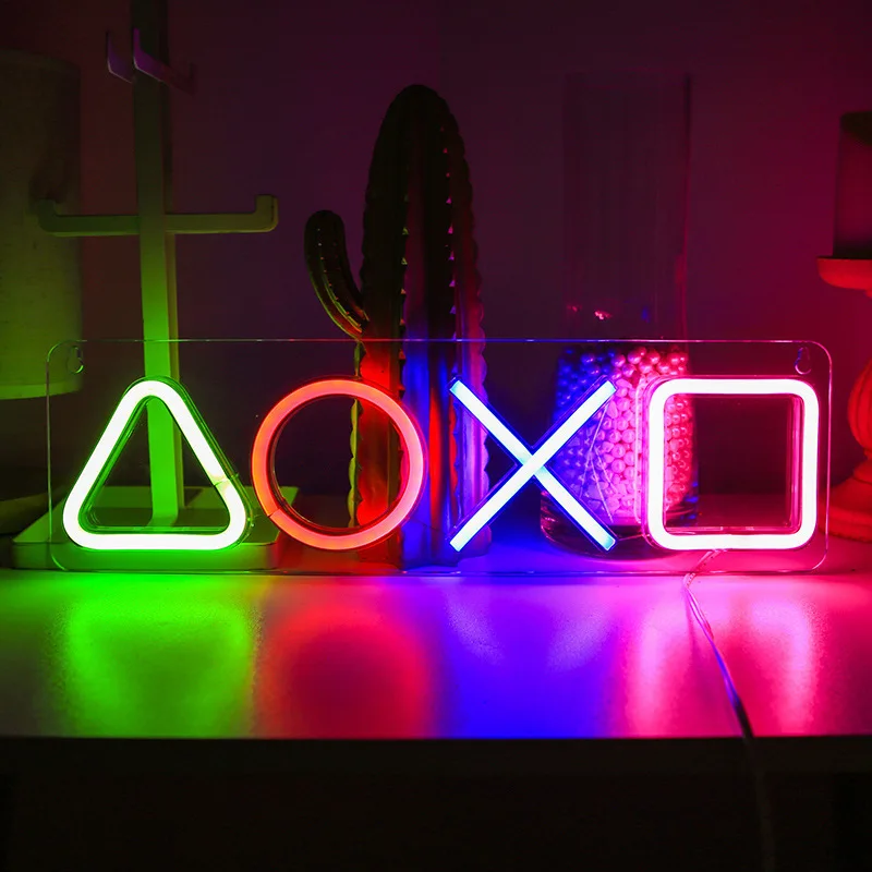 Gaming Ps4 Led Neon Light Sign Gamer Color Night Light Neon Lamp For ...