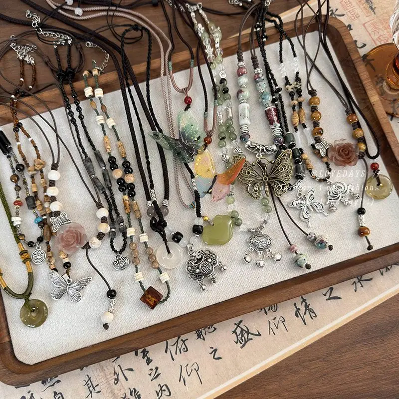 New-Goth-Vintage-Colorful-Stones-Flower-Pendant-Necklace-for-Women ...