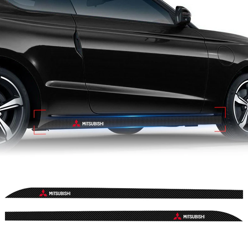 2pcs-set-Car-Side-Skirt-Sill-Carbon-Fibre-Body-Protection-Sticker-For ...