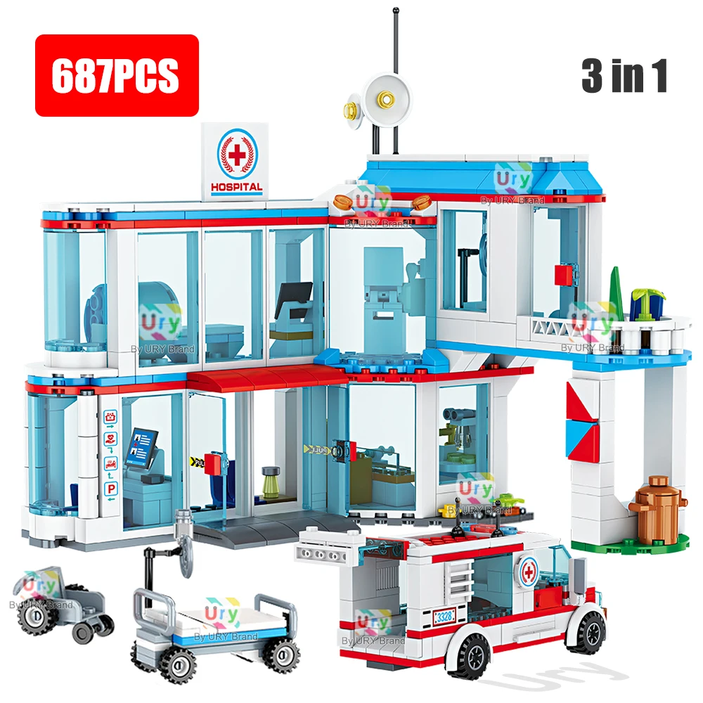 3in1 City Series Hospital Ambulance Emergency Room Inpatient Ward ...