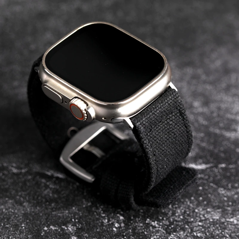 Premium Waterproof and Sweatproof Canvas Strap for 41mm 40mm (B Silver ...
