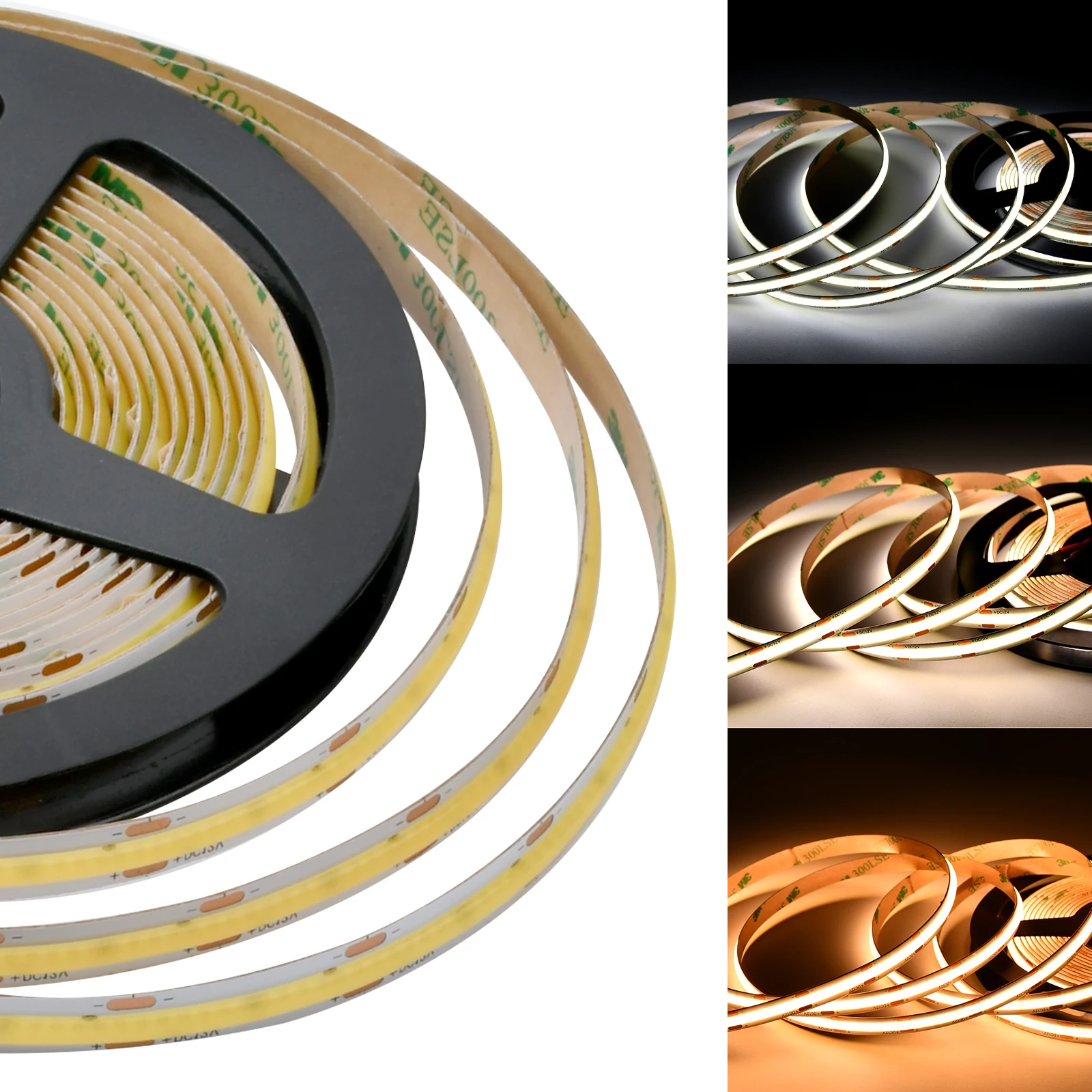 5mm-8mm-COB-LED-Tape-Lights-480LEDs-High-Density-Flexible-FOB-LED-Strip ...